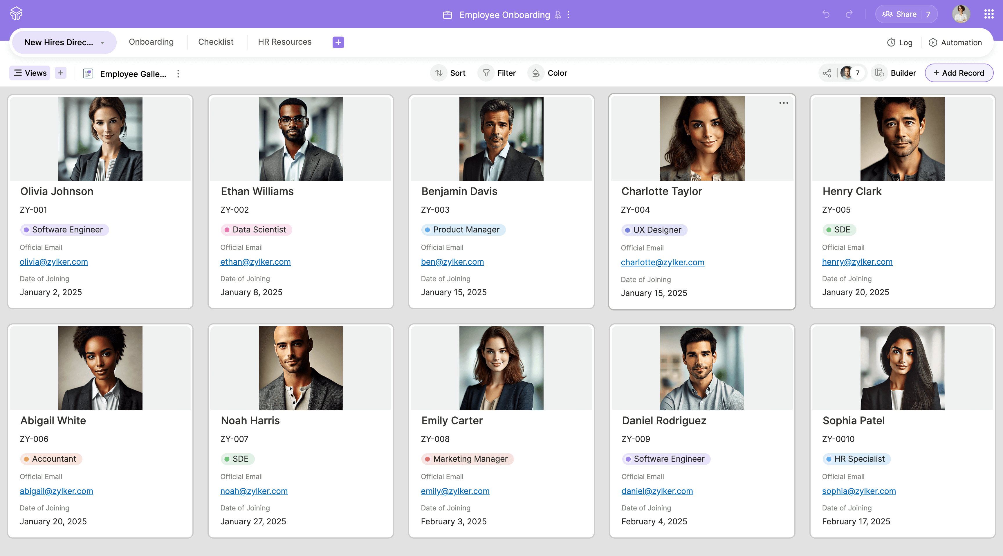 Template Preview Page